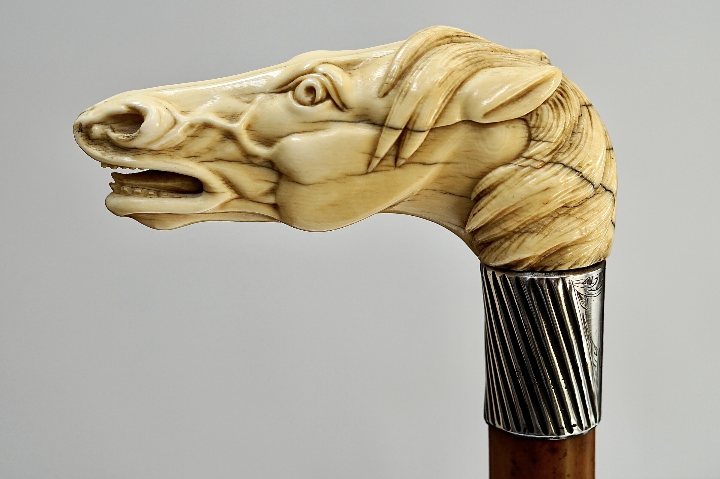 A Large Horse-head Cane. America, ca. 1890 - Decorative - Single ...
