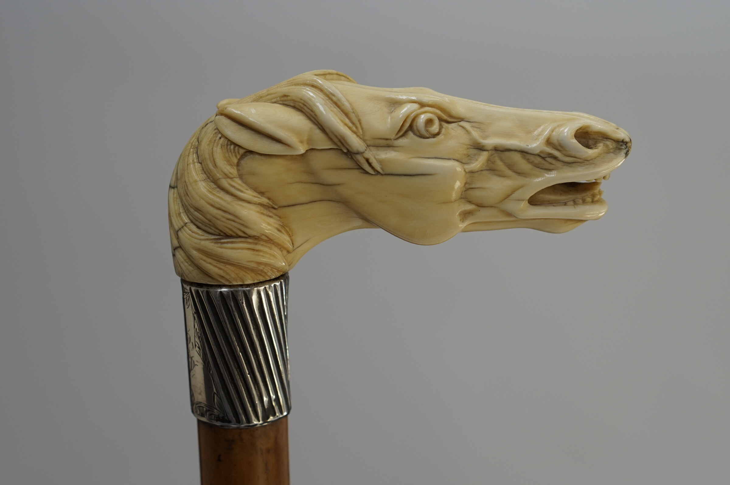 A Large Horse-head Cane. America, ca. 1890 - Decorative - Single ...